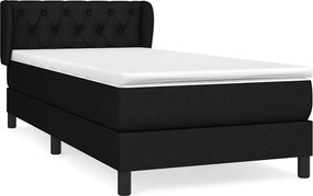 Box spring postel s matrací černá 80 x 200 cm textil 3126439
