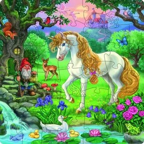Ravensburger Dřevěné puzzle Jednorožec / 44 dílků / od 6 let