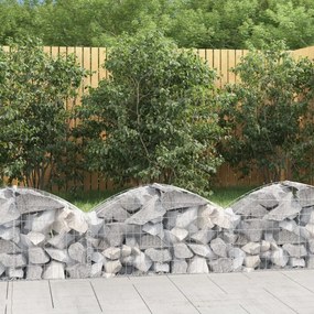 Klenutý gabionový koš 100 x 30 x 40/60 cm pozinkované železo 153422