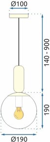Toolight, Kovová stropní lampa skleněná APP474-1CP, zlatá, OSW-00606