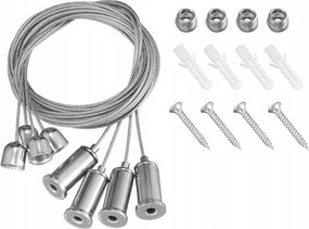 Stropní montážní kabely pro zavěšení LED panelových světel, ocelové, 1,5 m, kabel
