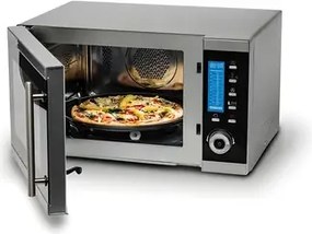Medion MD15501 stříbrno-černá / Mikrovlnná trouba / 2500 W / 25 l / ho