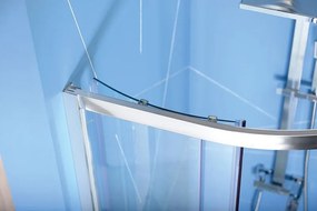Polysan, EASY LINE čtvrtkruhová sprchová zástěna 800x800mm, L/R, čiré sklo, EL2515