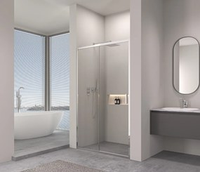 Erga Alpine, posuvné sprchové dveře do otvoru 140x195 cm, 6mm čiré sklo, chromový profil, ERG-V02-ALPINE-D140-CR