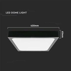 LED Koupelnové stropní svítidlo LED/30W/230V 4000K IP44 42x42 cm černá