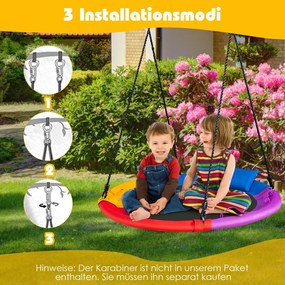 Costway Houpačka Ø 100 cm s nastavitelným provazovým talířem 100 - 180 cm