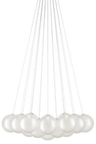 Lodes 22125 1330 Random Cloud 19 ø23, závěsné svítidlo LED 19 x 5W 3000K, bílé sklo, rozměr 115x103cm