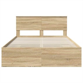 Rám postele s čelo Sonoma dub 160 x 200 cm Kompozitní dřevo 3408832
