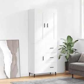 Skříň highboard bílá 69,5 x 34 x 180 cm kompozitní dřevo - Default Title