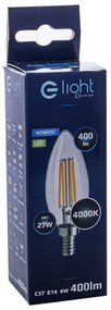 Dekorační LED žárovka E14 neutrální 4000k 4w 470 lm svíčka