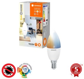 Ledvance | LED Stmívatelná antibakteriální žárovka B40 E14/4,9W/230V Wi-Fi 2200-5000K - Ledvance | P227200