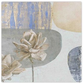 Obraz - Malba s květy a texturami (30x30 cm)