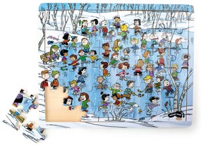 small foot Dřevěné puzzle Snoopy v zimě