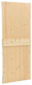 Posuvné dveře se setem kování 90 x 210 cm masivní borové dřevo,  3057590