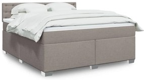Box spring postel s matrací taupe 180x200 cm textil 3285985