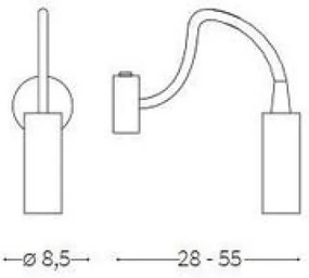 LED nástěnné svítidlo Ideal LUX Focus 1x3W 3000K 203171