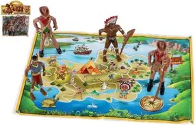 TEDDIES Sada indiánů a kovbojů s mapou / Figurky / Plast / 6 cm / od 3