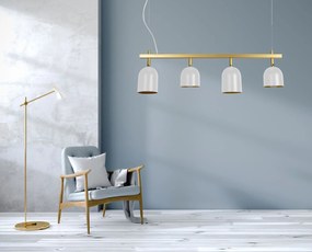 Toolight, stropní svítidlo 4xE27 APP1030-4CP, bílá-zlatá, OSW-06981