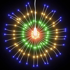 Vánoční hvězdicová světla 2 ks 140 vícebarevných LED diod 17 cm 3190516