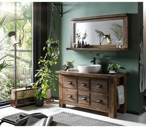 Massive home | Koupelnová komoda a zrcadlo Kankun z recyklované borovice MH827W