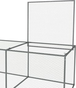 PawHut Venkovní Kurník pro Králíky 3 m² pro Malá Zvířata 3 x 1 x 0,8 m Galvanizovaná Ocel, 1 Horní Dveře, Kryté Prostor Tarp
