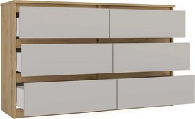 FALCO Komoda Malvína M6 120 dub artisan/kašmír