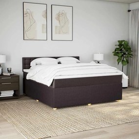 Box spring postel s matrací tmavě hnědá 180x200 cm textil 3289852
