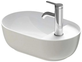 Duravit Luv - Umývátko na desku, 42x27 cm, bez přepadu, s otvorem pro baterii, bílá/matná šedá 0381422300