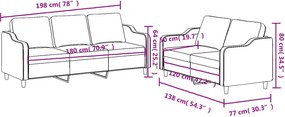 2dílná sedací souprava s poduškami vínová textil 3201840