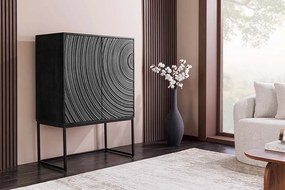 Designová vysoká komoda Waseemah 120 cm černé mango
