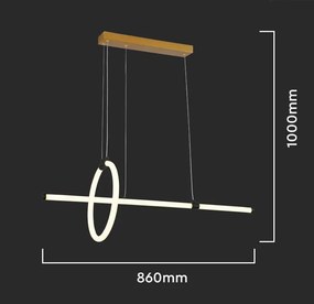 LED Solution Černé závěsné LED svítidlo designové 86cm 16W 8022