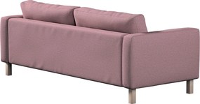Potah na pohovku IKEA  Karlstad 3-místná, nerozkládací, krátký barva růžová látka pletený vzor