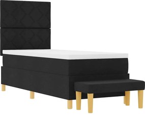 Postel s boxspringem s polštářem Černá 200 x 80 cm textil 3344333