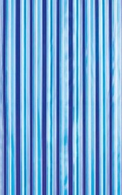 Aqualine, Sprchový závěs 180x180cm, vinyl, modrá, pruhy, ZV011