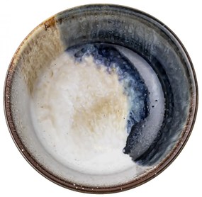 Bloomingville Kameninová mistička Jules Blue/Cream/Sand, modrá barva, keramika
