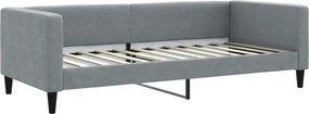 Válenda s přistýlkou a zásuvkami světle šedá 100x200 cm textil 3196637