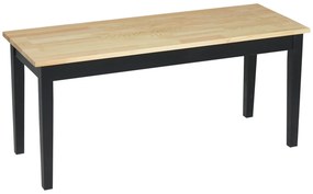 HOMCOM 2místná jídelní lavice z borovicového dřeva, kuchyňská lavice do obývacího pokoje do 220 kg, přírodní, 102x36x45cm, robustní a stylová