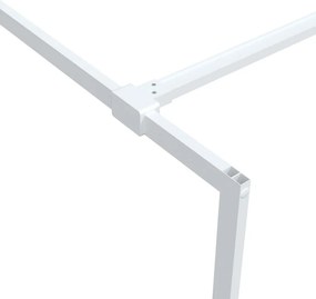 Sprchová zástěna walk-in bílá 140 x 195 cm čiré ESG sklo 152124