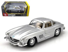 Kovový model bburago mercedes benz 300sl silver