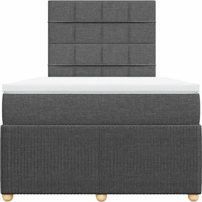 Box spring postel s matrací tmavě šedá 120x190 cm textil 3294296