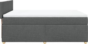 Box spring postel s matrací tmavě šedý 140 x 190 cm textil 3286669