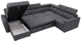 Casarredo - Komfort nábytek Rozkládací sedací souprava do U SELECT levá, látky A1 | potah: lena 90,barva: N4 ořech