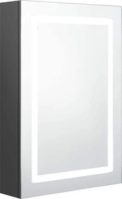 LED koupelnová skříňka se zrcadlem šedá 50 x 13 x 70 cm 326490