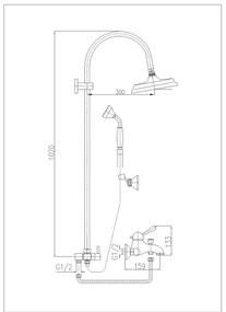 Slezák - RAV Sprchový komplet se směšovací baterií LABE - L054.5/3, Chrom