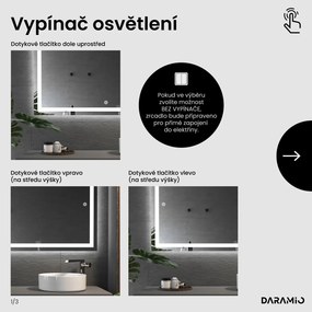 Zrcadlo do koupelny s LED osvětlením F2
