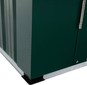 Ocelový box na dva odpadkové koše, zelená, RUBIS