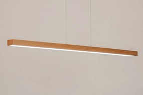 Závěsné dřevěné LED svítidlo nad jídelní stůl Corciano 125 Wood