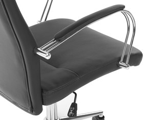 Kancelářská židle z eko kůže černá OSCAR Beliani
