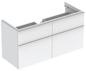 Geberit iCon - Skříňka pod dvojumyvadlo 1200 mm, 4 zásuvky, matná bílá 841420000