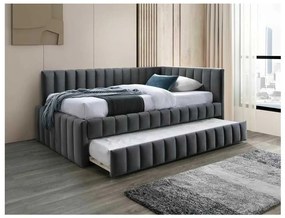 Postel Mikayla Velvet 120 x 200 cm, šedá